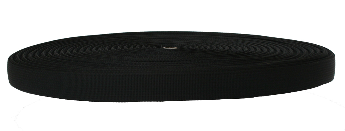 25mm Black Polyester Webbing - Aiguille Alpine